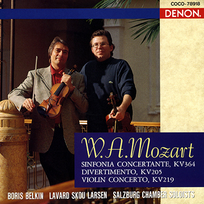 モーツァルト：ヴァイオリンとヴィオラのための協奏交響曲／ディヴェルティメント／ヴァイオリン協奏曲第5番「トルコ風」 | 商品情報 | 日本 ...